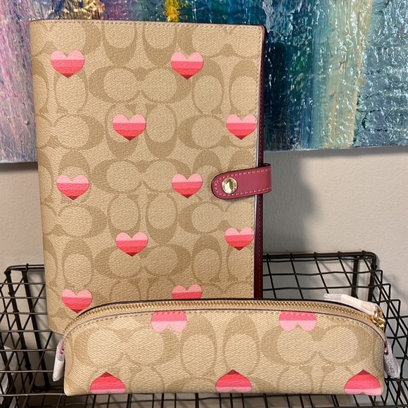 Coach | Office | Coach Notebook And Pencil Case In Signature Canvas ...